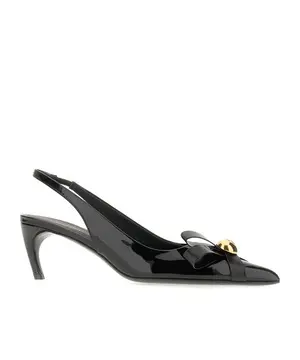 FERRAGAMO Bow Detailing Slingback Pumps - Black