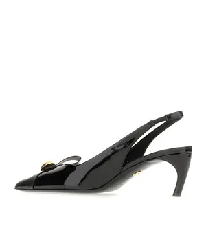 FERRAGAMO Bow Detailing Slingback Pumps - Black