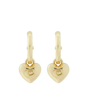 COACH Heart-shaped Drop Earrings - Yellow