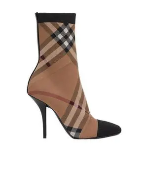 Burberry Knitted Check Sock Boots