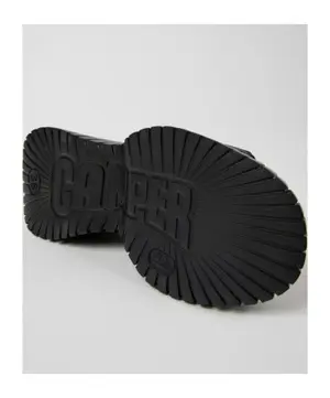 Camper Platform Sandals With Open Toe And Waterproof Sole - Black
