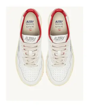 AUTRY X Maison Kitsuné Logo Printed Sneakers - White