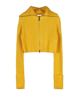 Sportmax Ribbed Knit Sweater With Lapel Collar - No