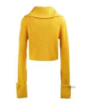 Sportmax Ribbed Knit Sweater With Lapel Collar