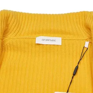 Sportmax Ribbed Knit Sweater With Lapel Collar