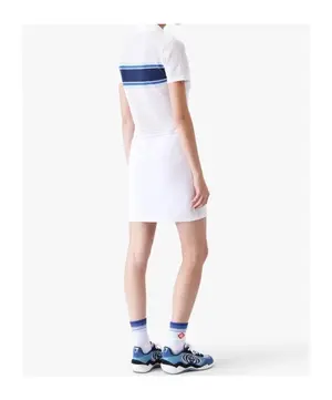 Casablanca Striped Mesh Midi Dress - White/blue
