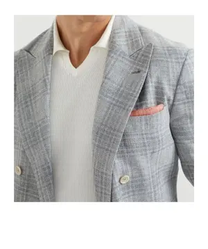 Brunello Cucinelli Prince Of Wales Double-breasted Blazer