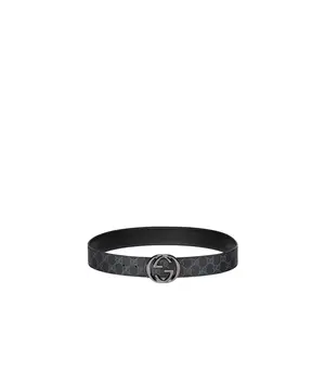 Gucci Reversible Interlocking G Buckle Belt - Black