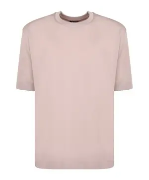 Herno Short-sleeved Crewneck T-shirt - Pink