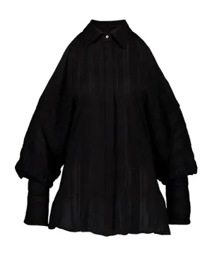 ZEUSDIONE Off-shoulder Shirt With Extended Cuffs