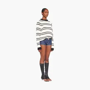 Miu Miu Striped Cotton And Cashmere Sweater