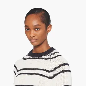 Miu Miu Striped Cotton And Cashmere Sweater