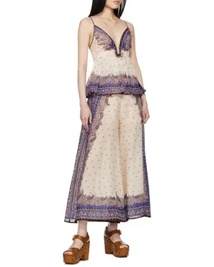 Zimmermann Maxine Wide Leg Cropped Pants