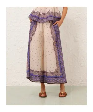Zimmermann Maxine Wide Leg Cropped Pants