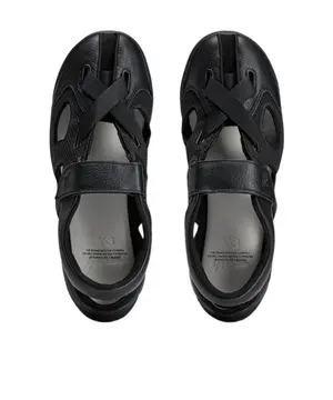Y3 Gsg Cut-out Sandals With Velcro Closure