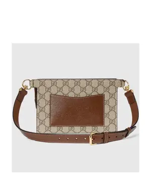 Gucci Gg Supreme Messenger Bag With Logo Patch