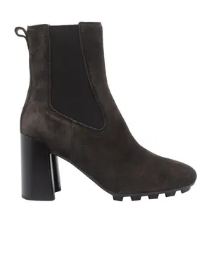 Hogan 90mm Elastic-panel Block-heel Boots - Black