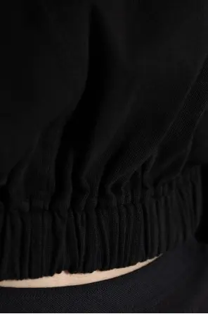 Rick Owens Drawstring Hooded Cropped Top
