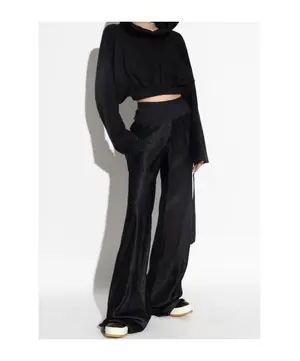Rick Owens Drawstring Hooded Cropped Top