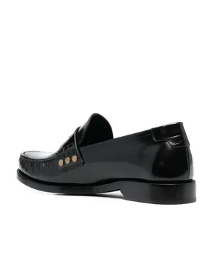 Saint Laurent Slip-on Loafers With Golden Rivets