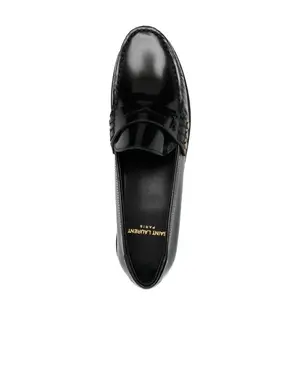 Saint Laurent Slip-on Loafers With Golden Rivets