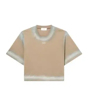 Off-White Spray Off Stamp" Cropped T-shirt