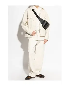 Dolce & Gabbana Logo Plaque Straight-leg Trousers - Cream