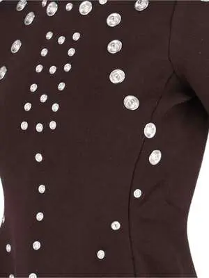 Coperni Embellished Midi Dress - Black