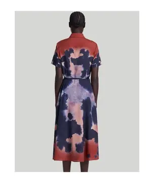 Altuzarra Short-sleeved Belted Shirt Dress With Lapel And Button Front
