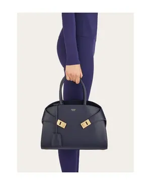 FERRAGAMO Hug Small Tote Bag - Blue