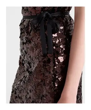 Prada Sequin-embellished Midi Skirt - Black