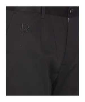 Dolce & Gabbana Pleated Crease Pants - Black