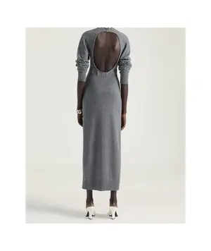 Givenchy Open Back Knitted Long Dress