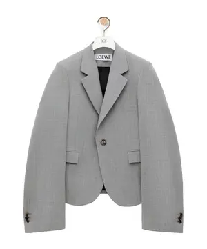 Loewe Single-breasted Tailored Blazer - Light Gray