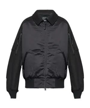 Y3 Contrast Panel Zip-up Bomber Jacket
