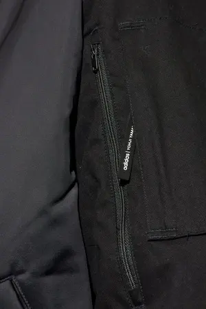 Y3 Contrast Panel Zip-up Bomber Jacket