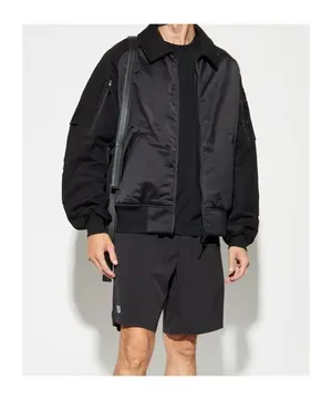 Y3 Contrast Panel Zip-up Bomber Jacket