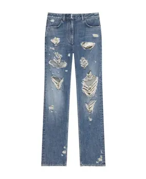 Givenchy Straight-leg Distressed Jeans