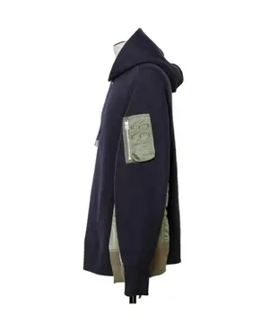 Sacai Panelled Zip-pocket Hoodie