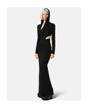Versace Cut-out Hooded Maxi Dress