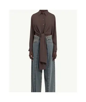MAISON MARGIELA Draped Front Tie Shirt