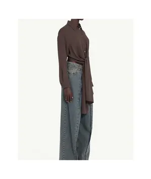 MAISON MARGIELA Draped Front Tie Shirt
