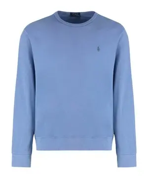 Polo Ralph Lauren Logo Embroidered Crewneck Sweatshirt - Blue