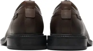 Hugo Boss Leather Derby Shoes - Medium Brown