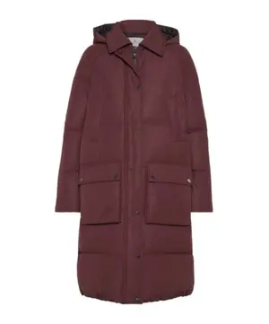 Brunello Cucinelli Hooded Quilted Down Coat