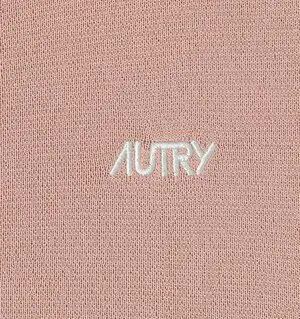 AUTRY Knitted Tennis Zip Jacket With Striped Sleeves - Pink
