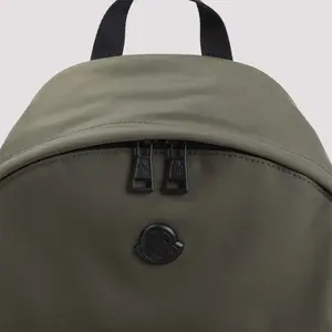 Moncler Pierrick Backpack With Metal Logo - Black