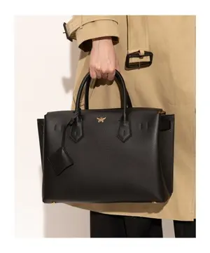 Mcm Medium Milla Tote Bag - Black