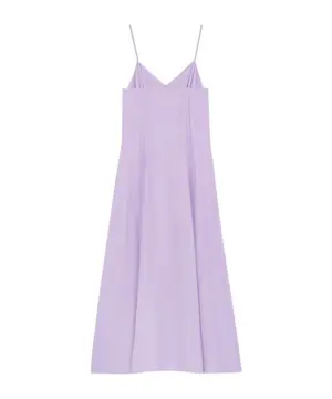 Maison Kitsuné Sleeveless V-neck Flared Dress - Purple