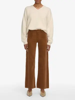 FRAME High-rise Flared-leg Corduroy Trousers